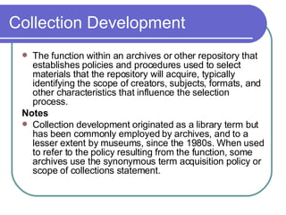 Collection Policies | PPT