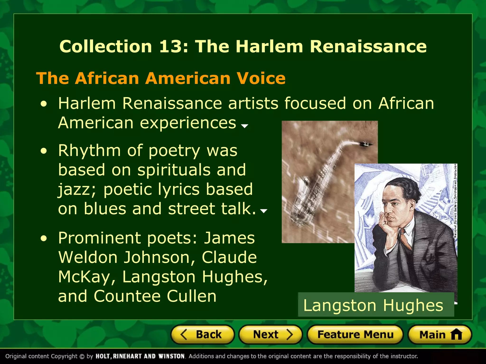 Collection 11,12,13 symbolism and imagism, modernism and the harlem ...