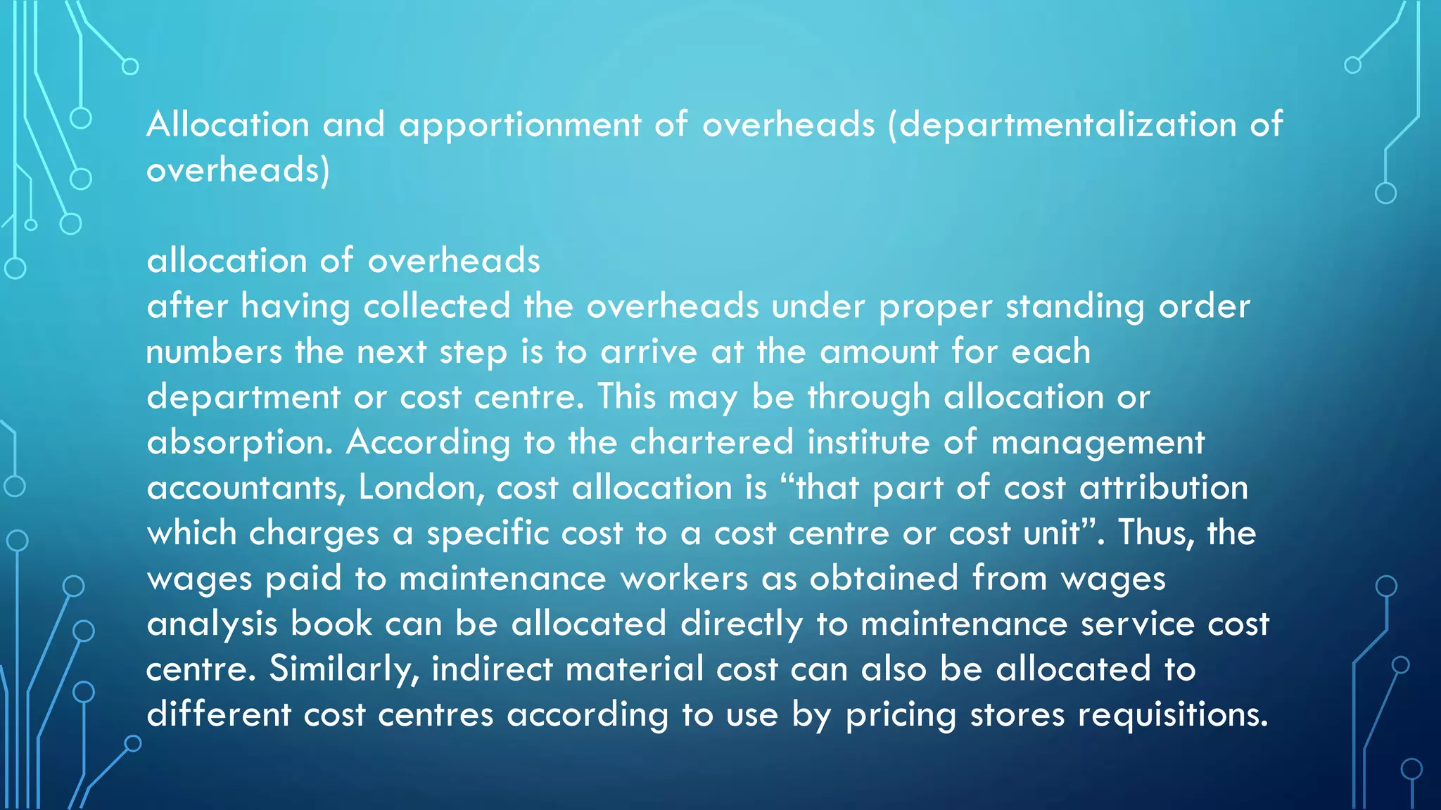 Overhead cost control | PPT | Free Download