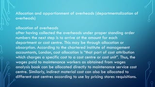Overhead cost control | PPT | Free Download