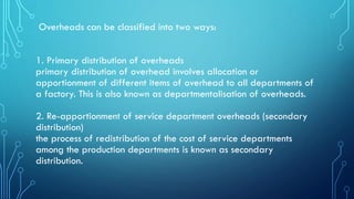 Overhead cost control | PPT | Free Download