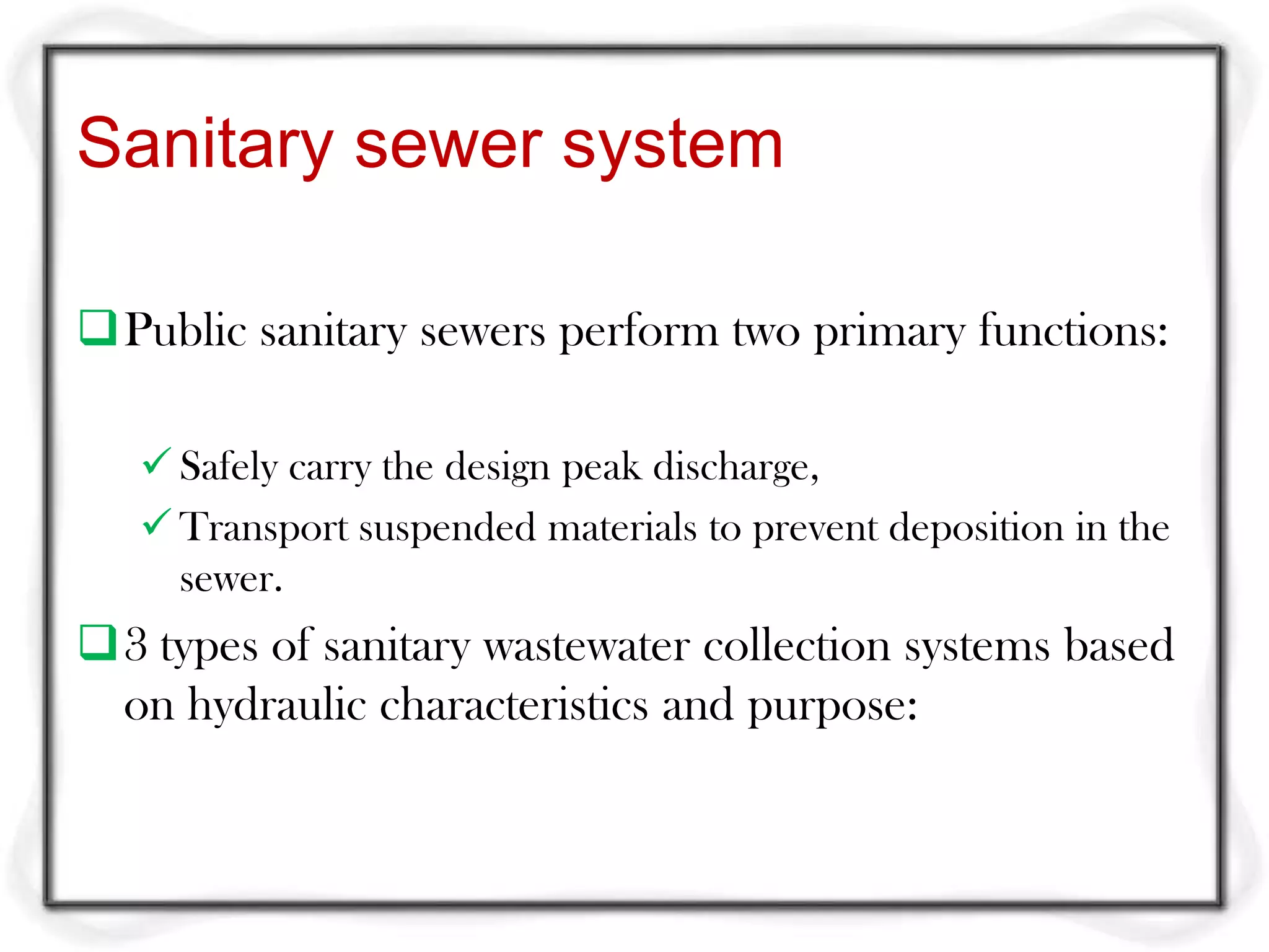 Collection and estimation of sewage | PPTX