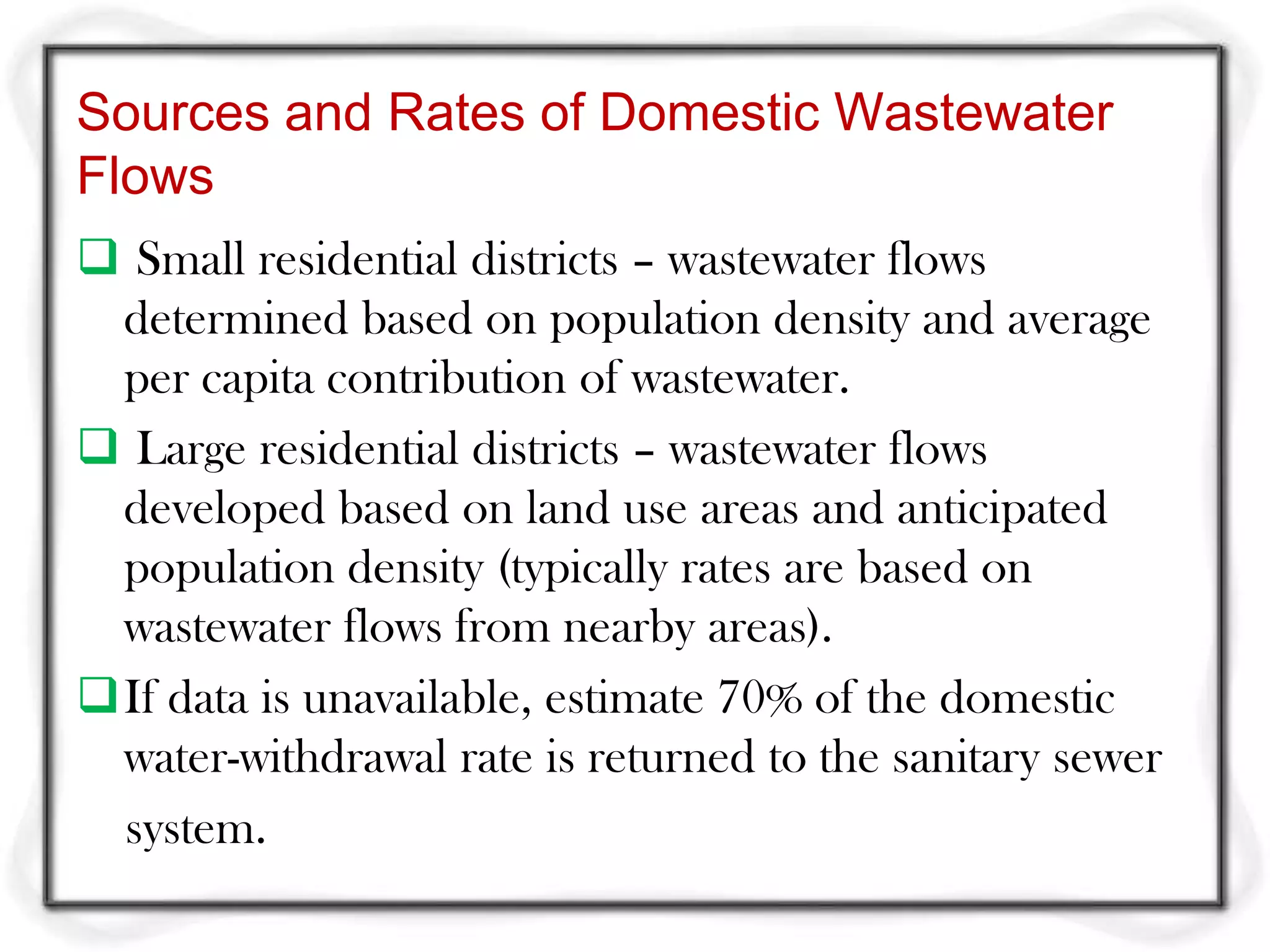 Collection and estimation of sewage | PPTX