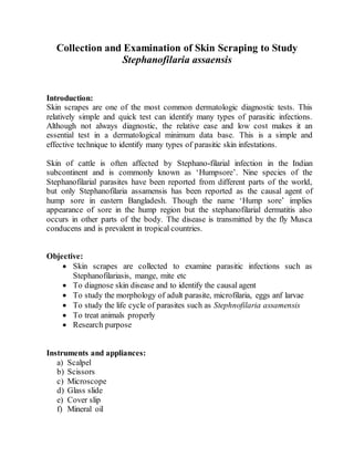 Collection and examination of skin scrapping of cattle | DOCX