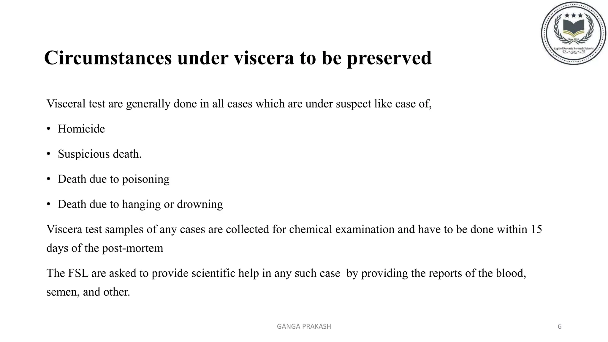 Collection and preservation of viscera for poison | PPTX