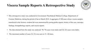 Collection and preservation of viscera for poison | PPTX