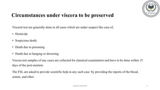Collection and preservation of viscera for poison | PPTX