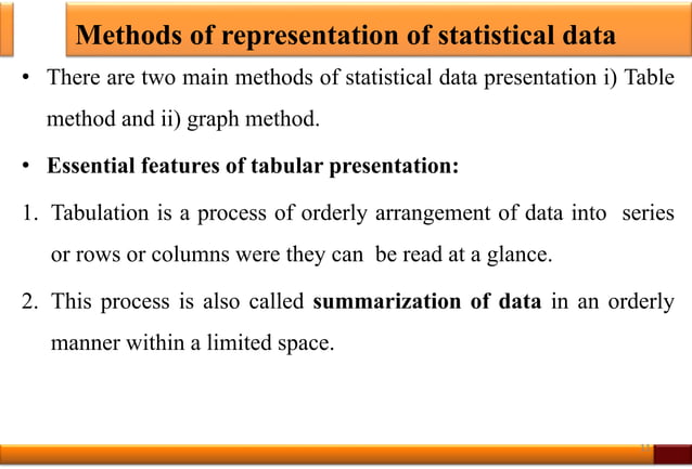 Tabular and Graphical Representation of Data | PPTX | Technology ...