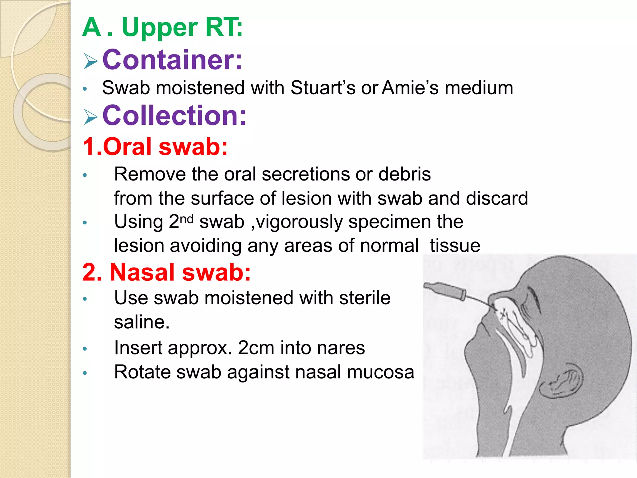specimen collection and transport | PPTX