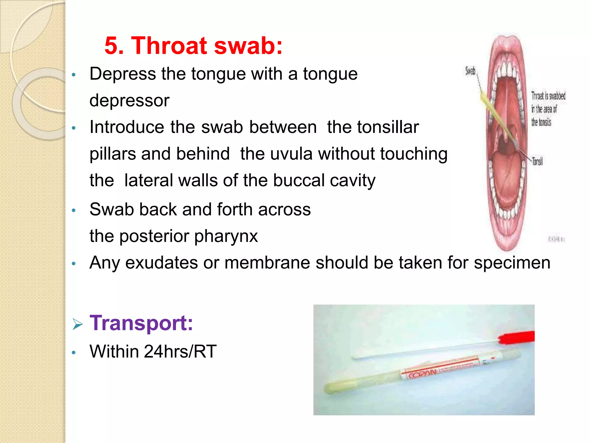 specimen collection and transport | PPTX