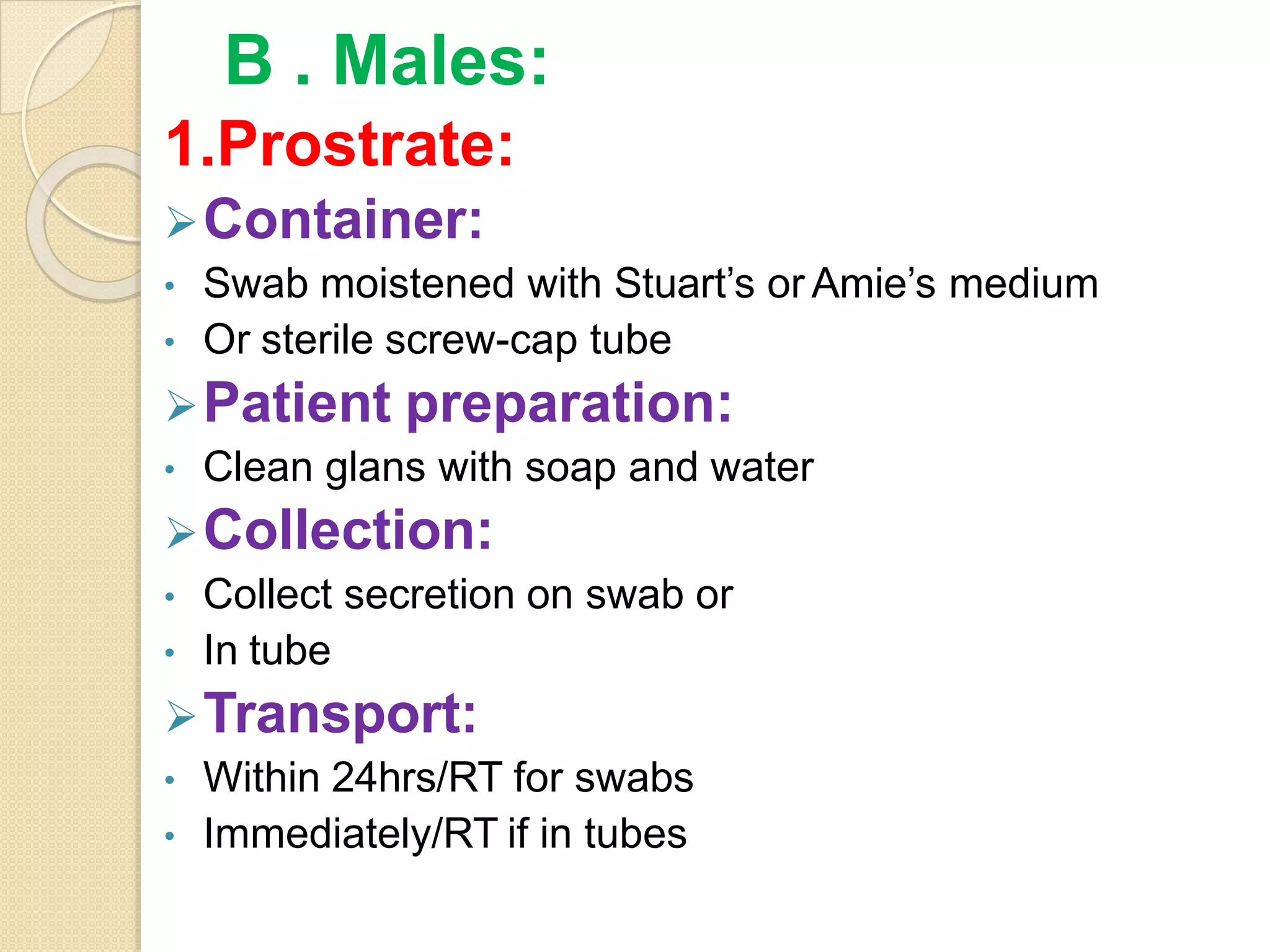specimen collection and transport | PPTX