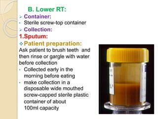specimen collection and transport | PPTX