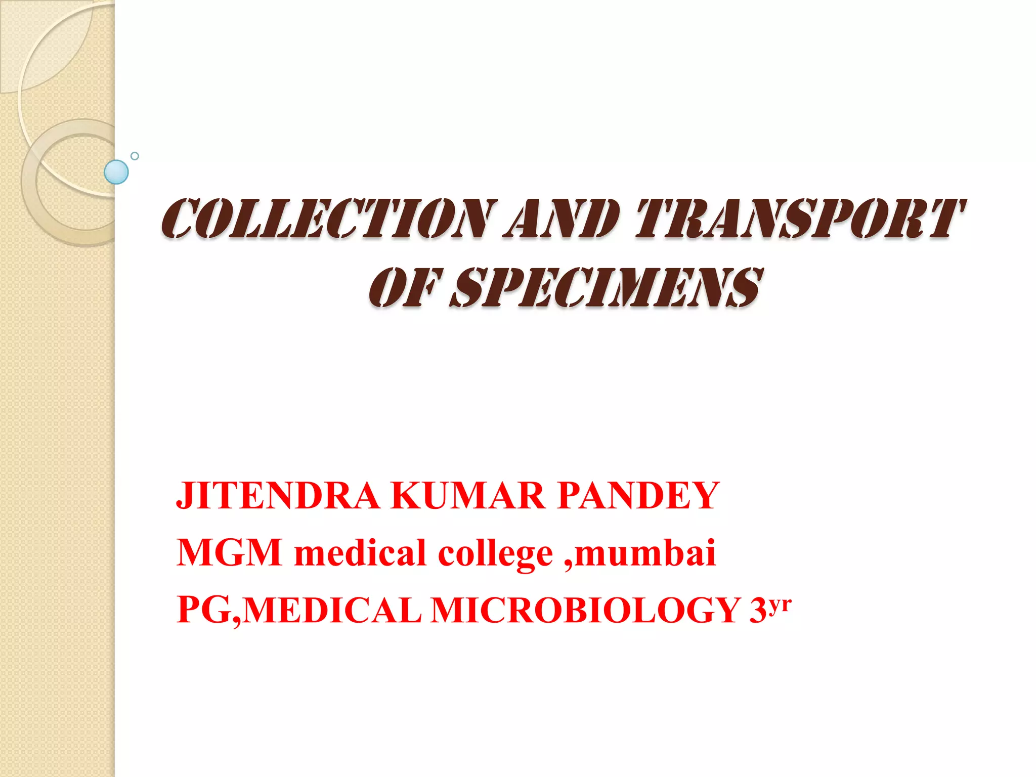 Collection and transport | PPTX