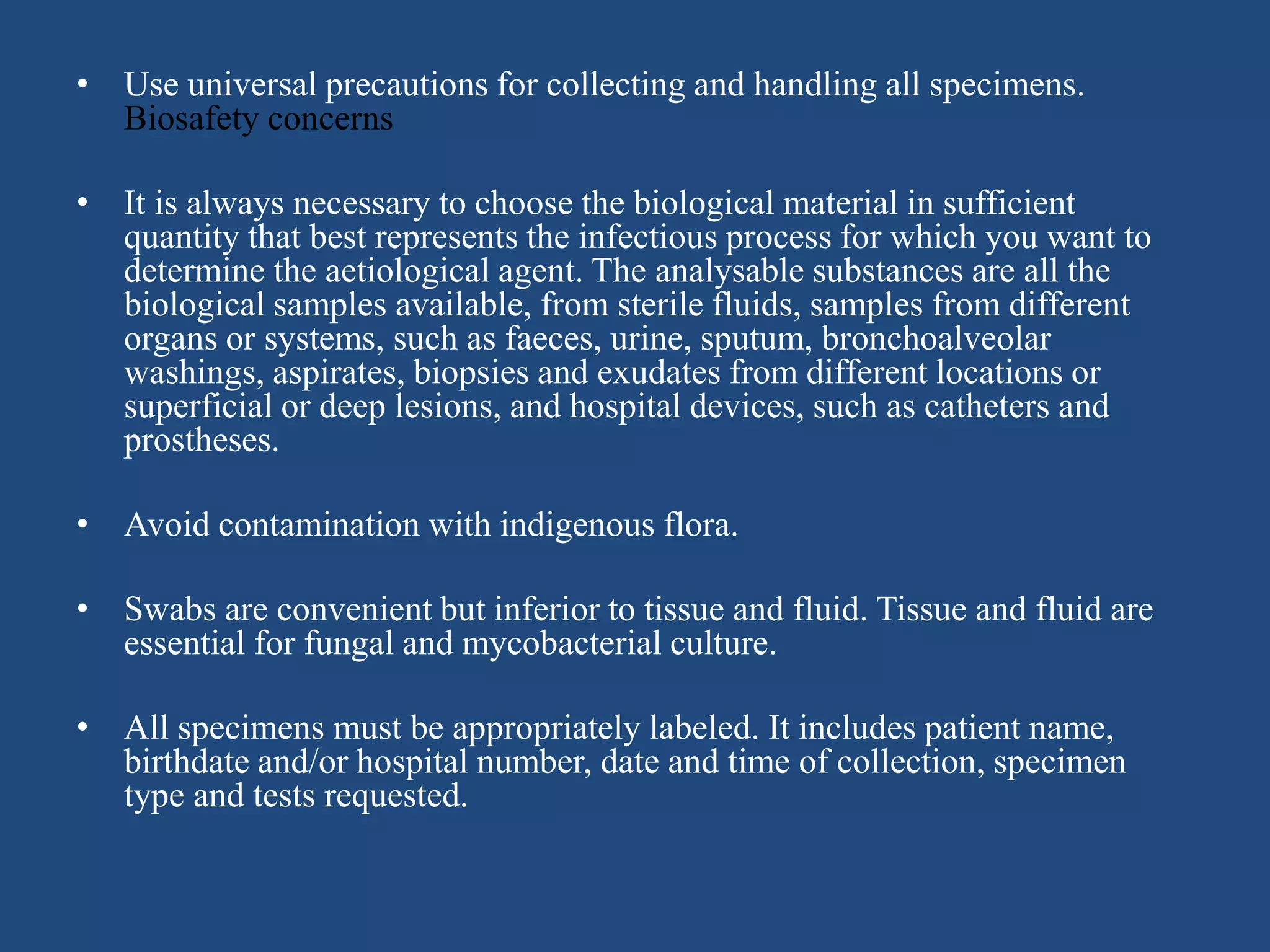 Collection and transport of clinical samples | PPTX