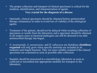 Collection and transport of clinical samples | PPTX