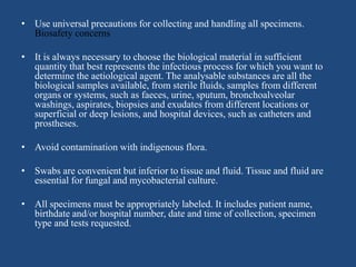 Collection and transport of clinical samples | PPTX