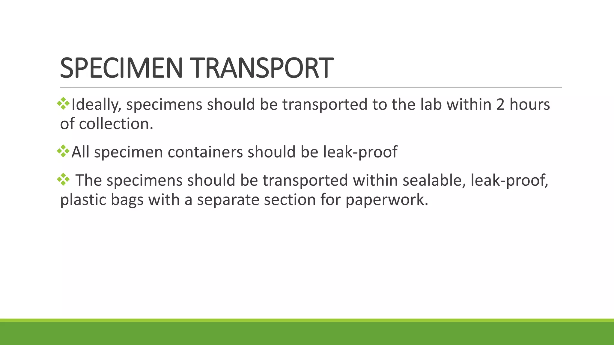 COLLECTION AND TRANSPORT OF SPECIMEN LATEST.pptx