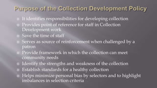 Collection development | PPTX