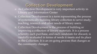 Collection development | PPTX