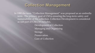 Collection development | PPTX