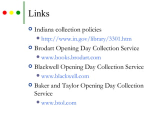 Collection Development Links | PPT