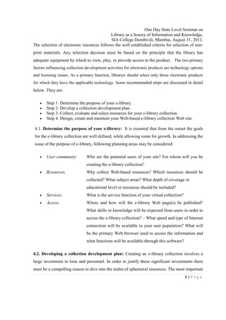 Collection development of e-resources | PDF