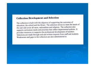 Collection development policy at Site 2 | PDF