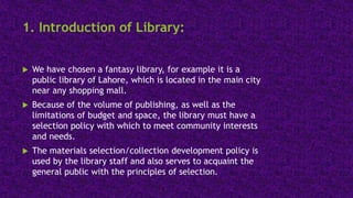 Collection development policy | PPTX