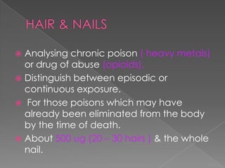 Collection,Dispatch & Processing of toxicological samples. | PPTX