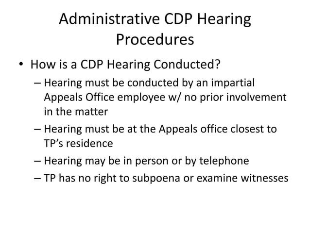 Collection Due Process Procedures | PPT