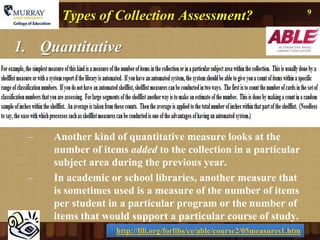 Collection evaluation | PPTX
