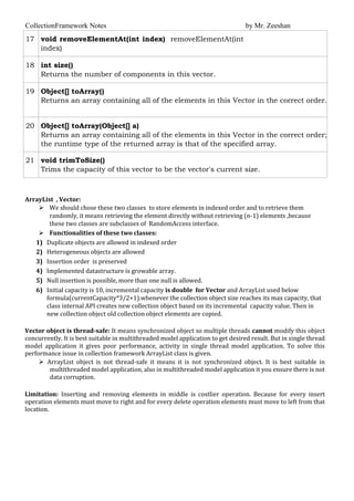 Collection framework (completenotes) zeeshan | PDF