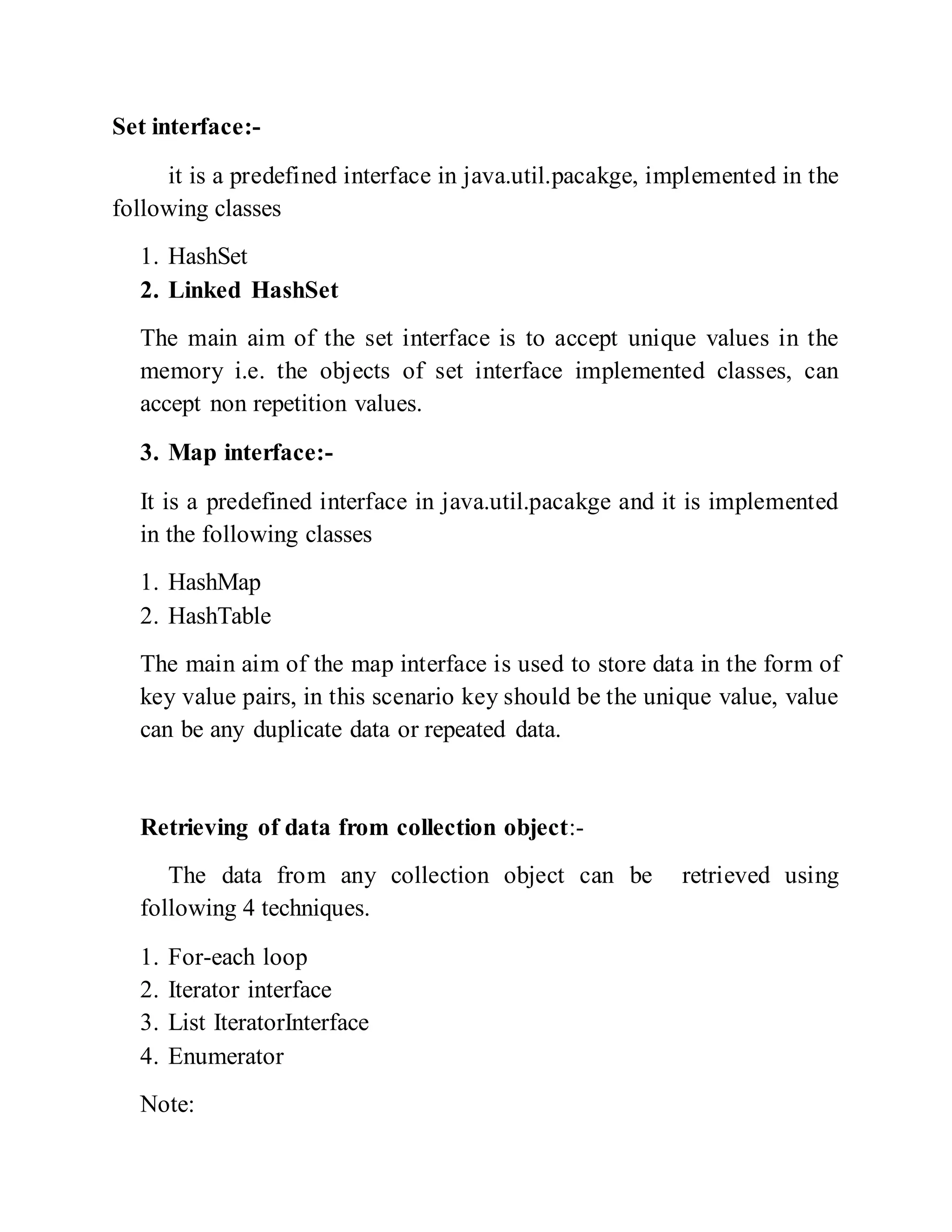 Collections framework | DOCX