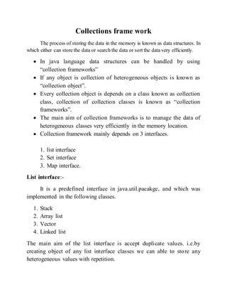 Collections framework | DOCX