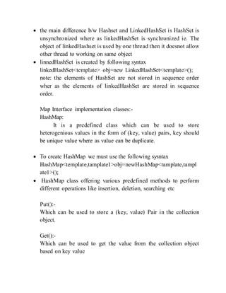 Collections framework | DOCX