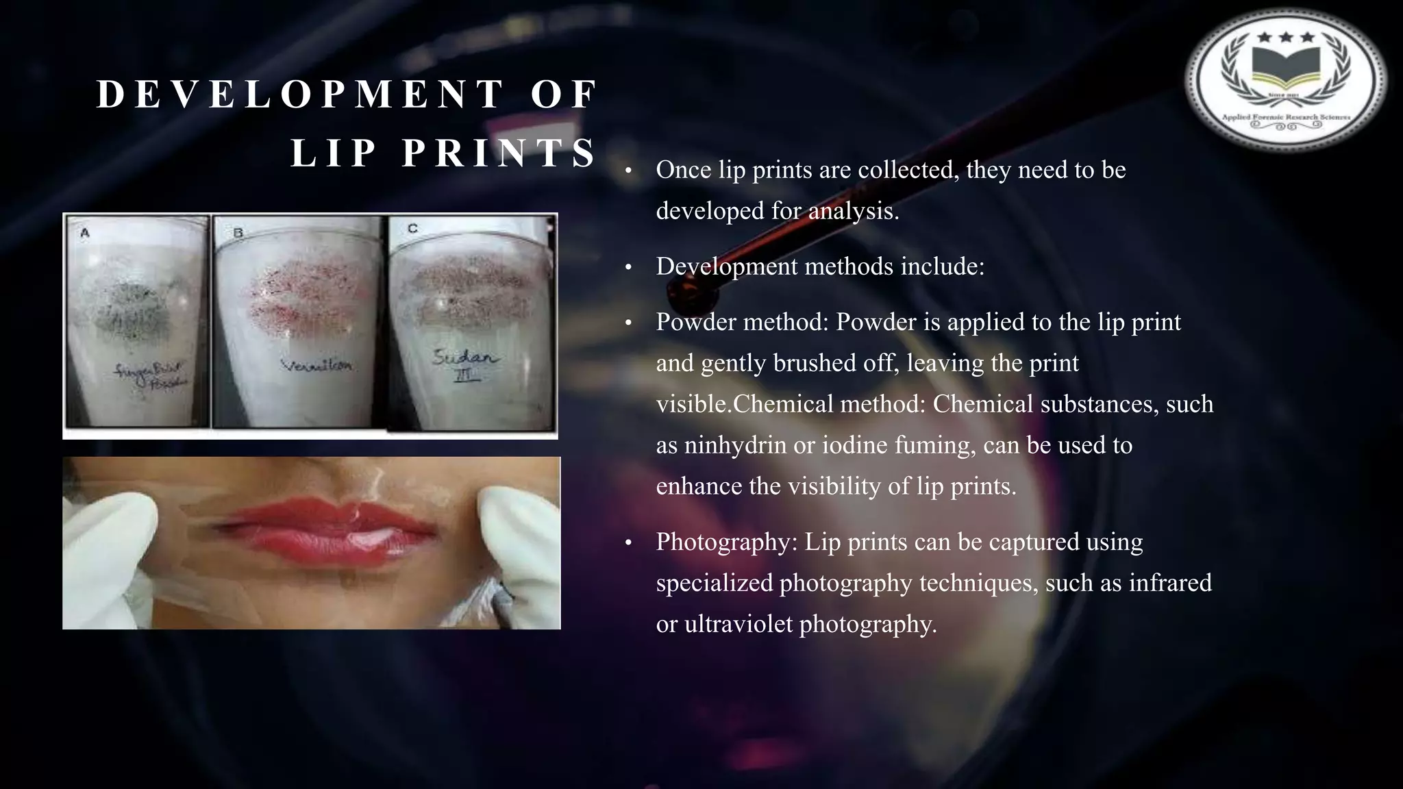 Collection, Identification & Comparison of Lip prints | PPTX