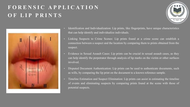 Collection, Identification & Comparison of Lip prints | PPTX | Makeup ...