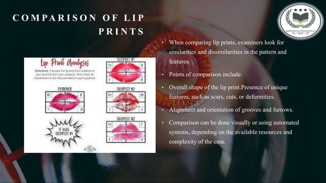 Collection, Identification & Comparison of Lip prints | PPTX | Makeup ...