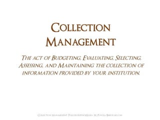 Collection management policies pci | PPT