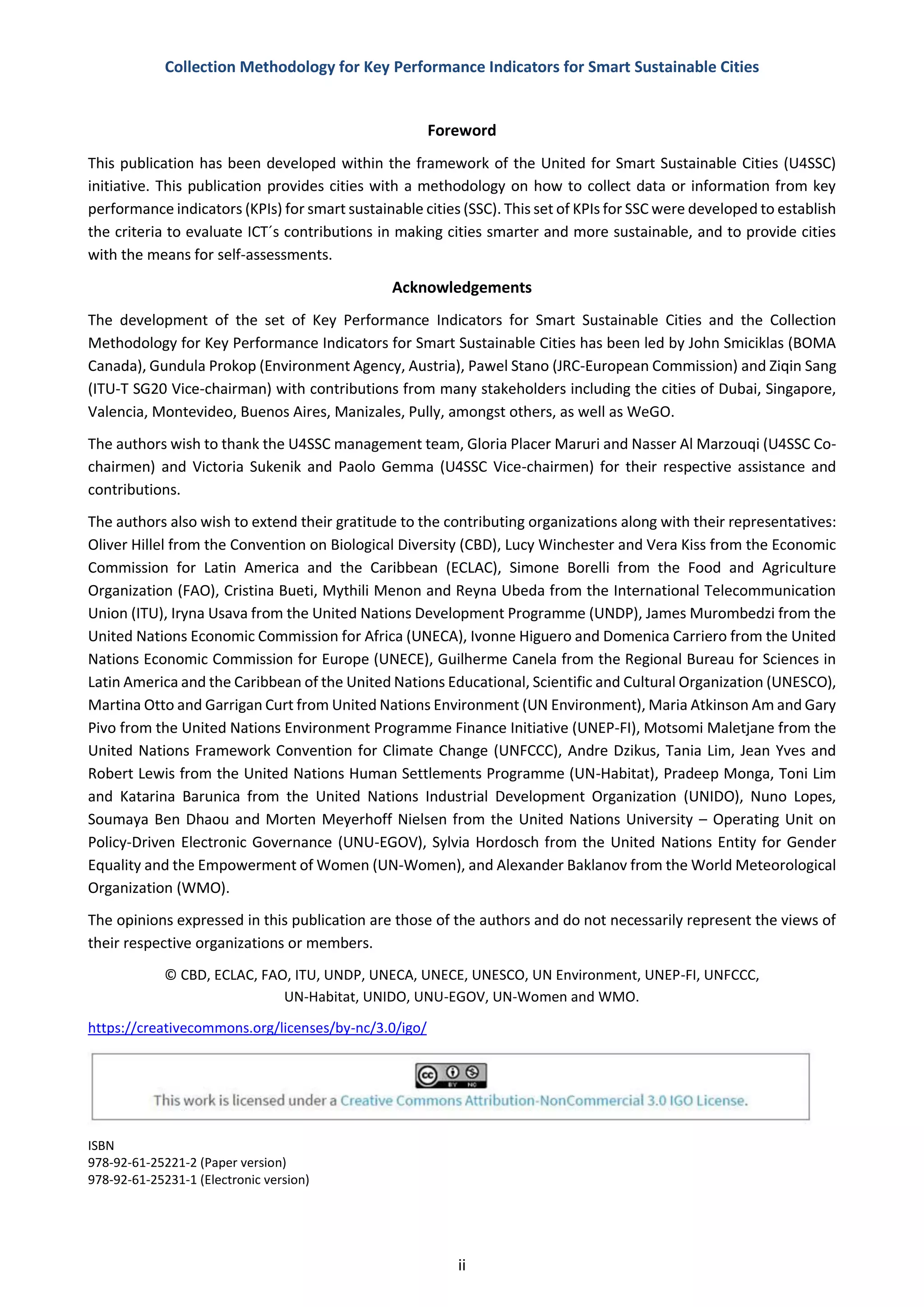 Collection Methodology for Key Performance Indicators for Smart ...