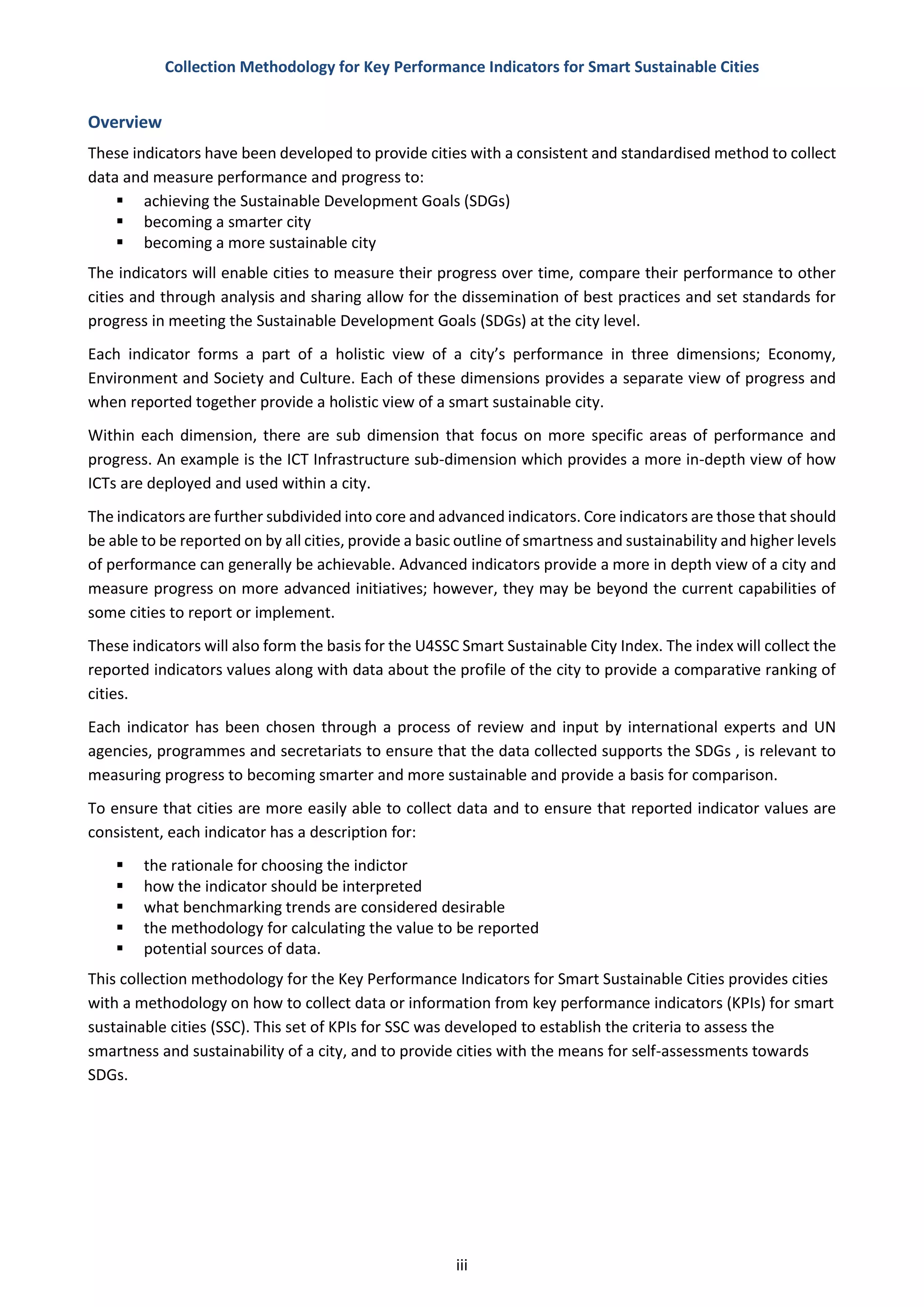 Collection Methodology for Key Performance Indicators for Smart ...