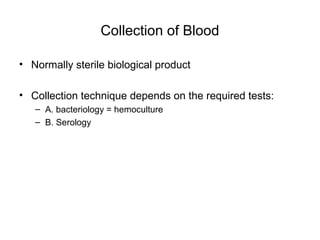 Collection of biological specimens for microbiology tests | PPT