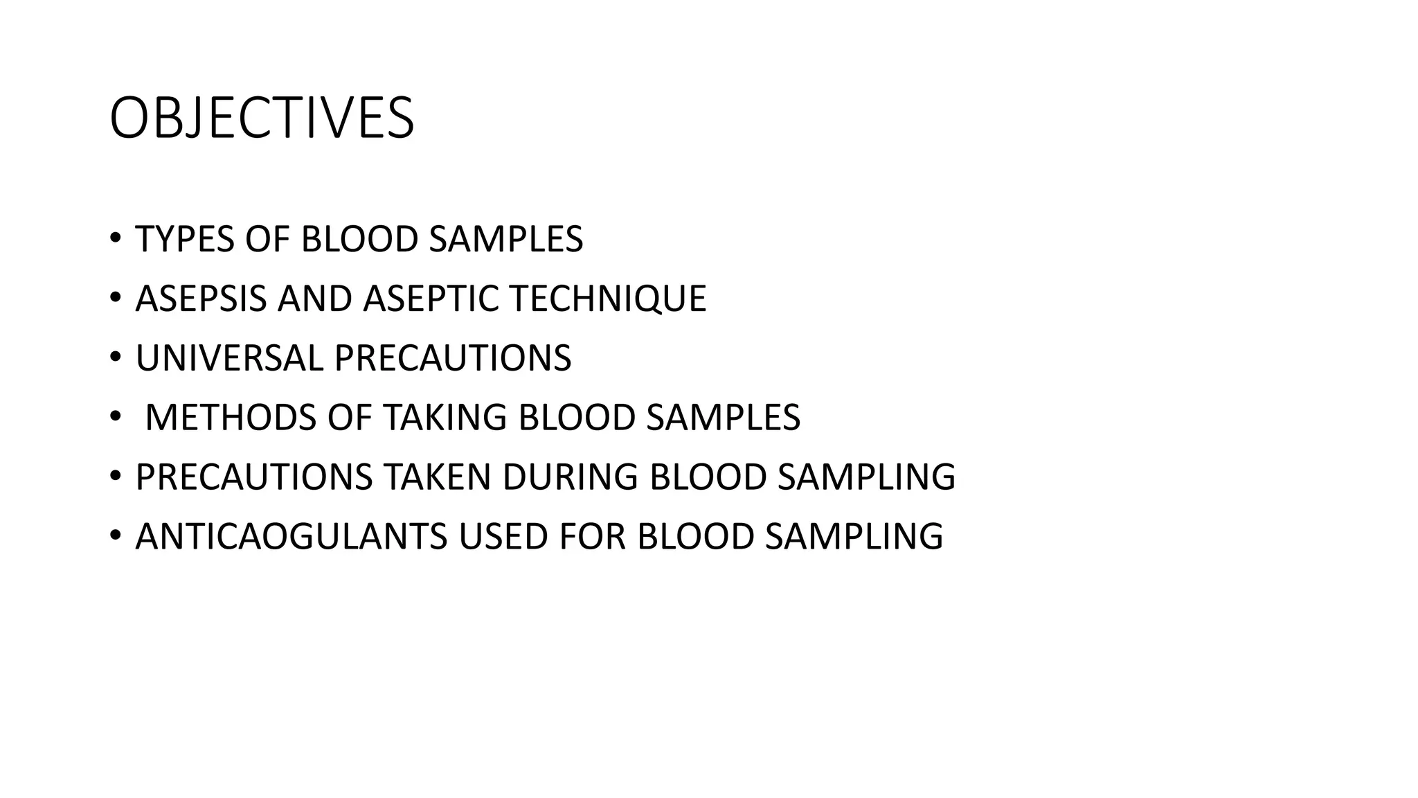 Collection of blood Sample - physiology practical | PPTX