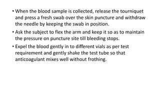 Collection of blood Sample - physiology practical | PPTX