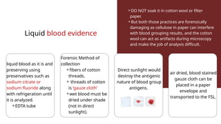 COLLECTION OF BLOOD EVIDENCE in Forensics.pptx