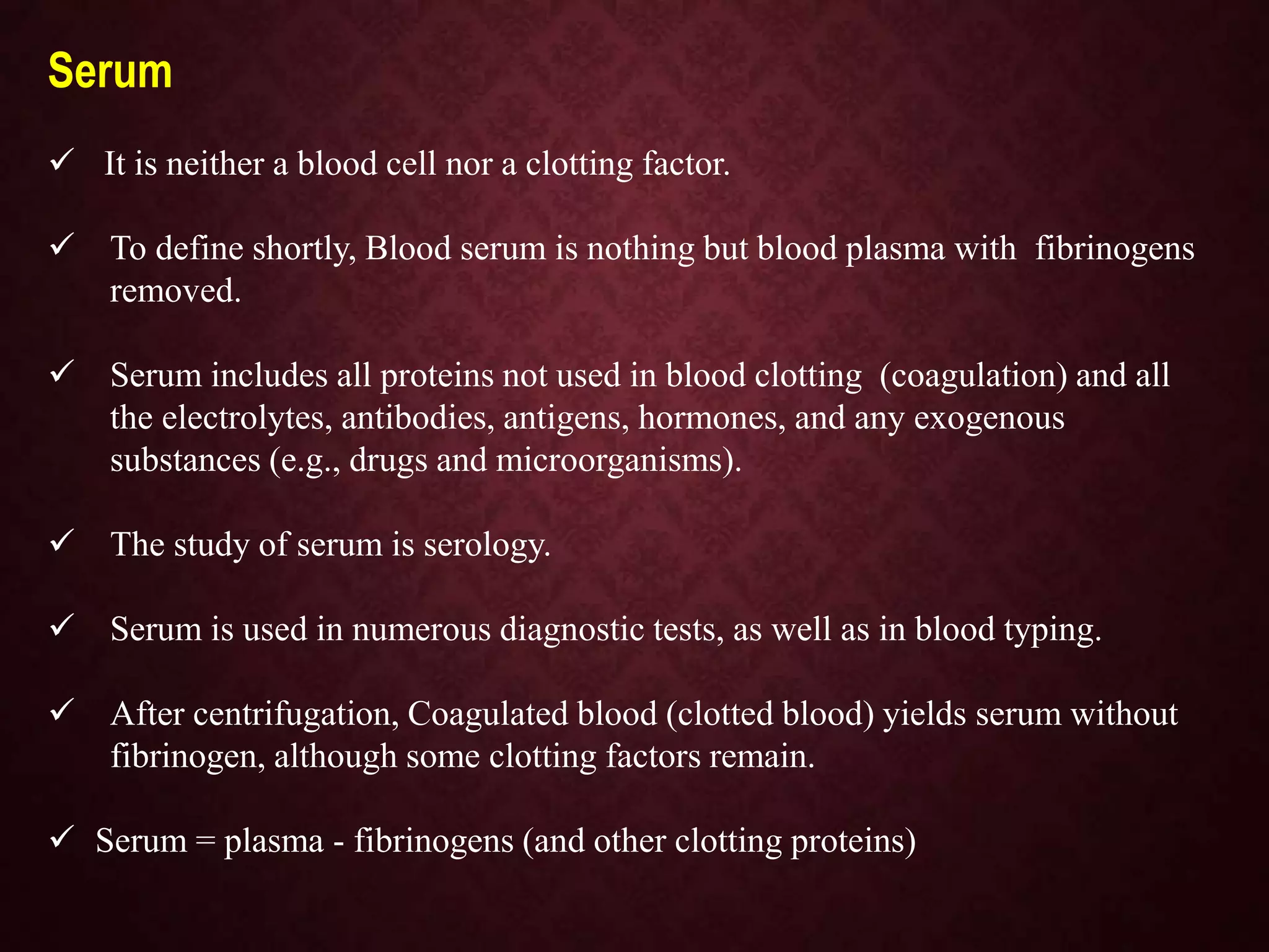 Collection of blood, serum & plasma | PPT