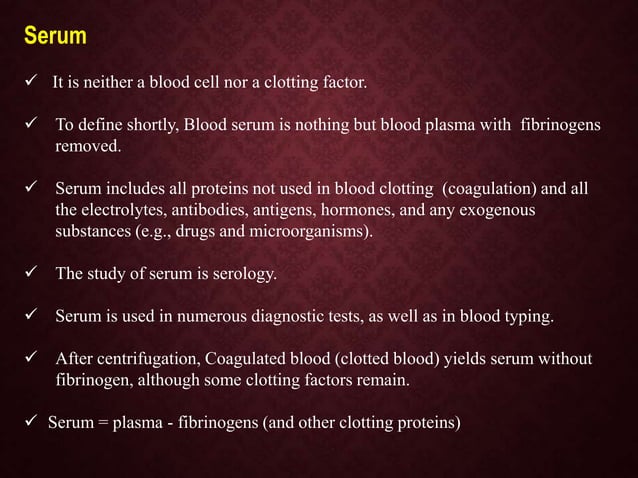 Collection of blood, serum & plasma | PPT