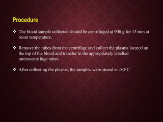Collection of blood, serum & plasma | PPT