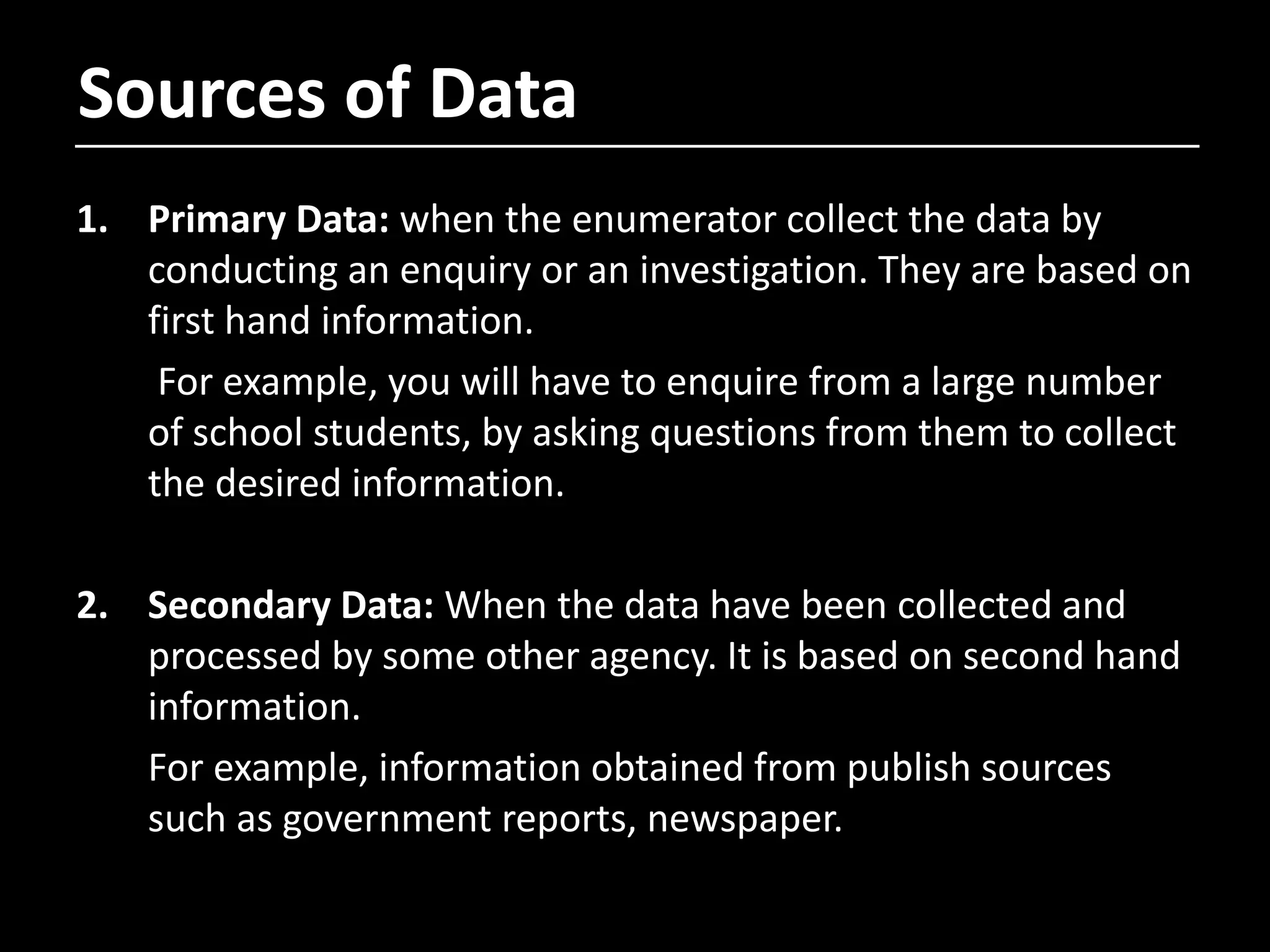 Collection of Data - Class 11 - Statistics | PPTX