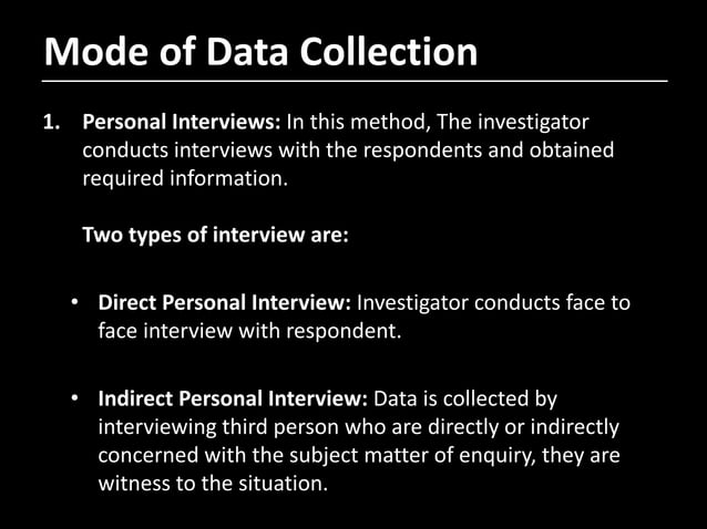 Collection of Data - Class 11 - Statistics | PPTX